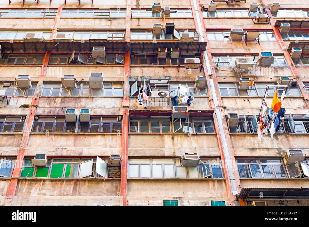 Detail of housing project apartments in Hong Kong, China Stock Photo ...