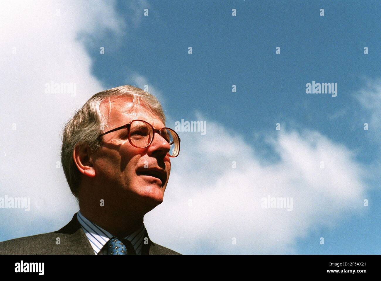 John Major Prime Minister visits the community school at Ramsey at his ...