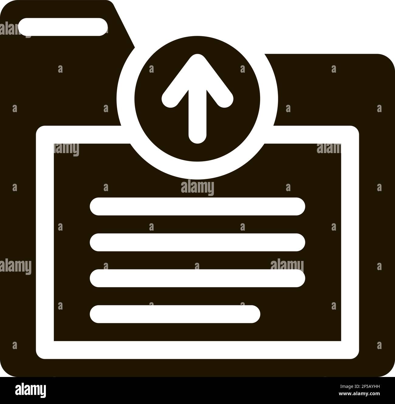 information folder icon Vector Glyph Illustration Stock Vector Image ...