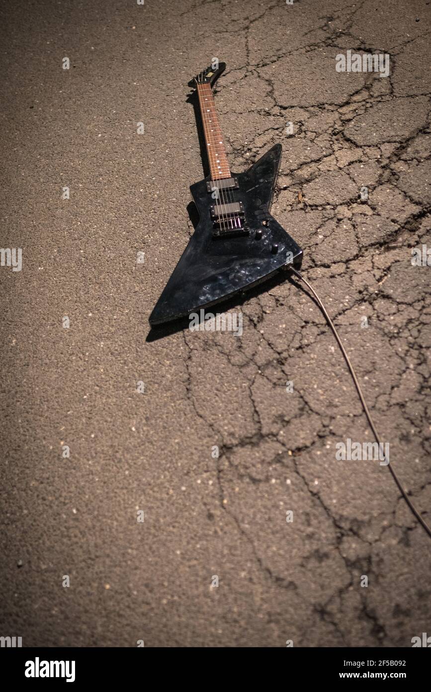ESP Guitar on Street Stock Photo - Alamy