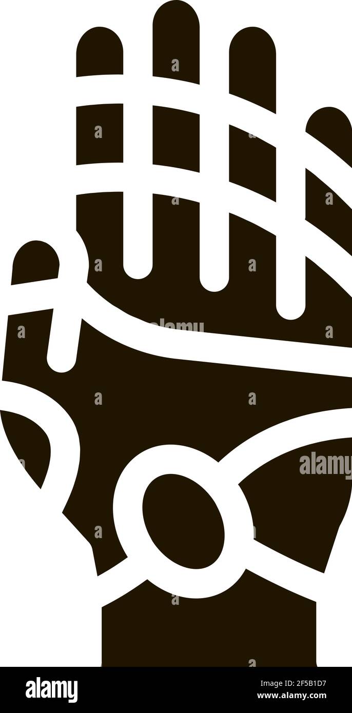 areas of action on arm icon Vector Glyph Illustration Stock Vector ...