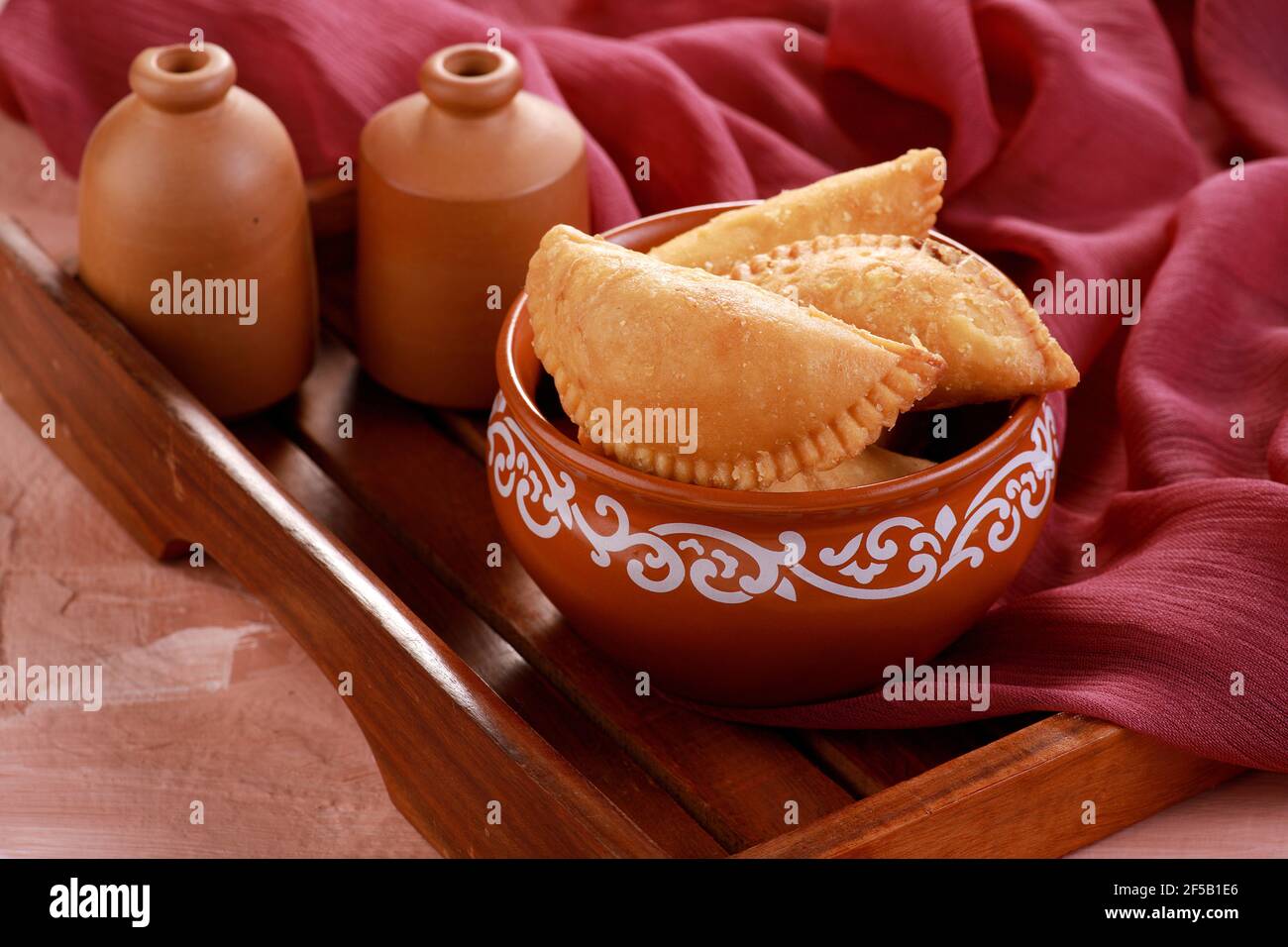 Indian Traditional Sweet Food Gujiya or Gujia made during the Holi ...