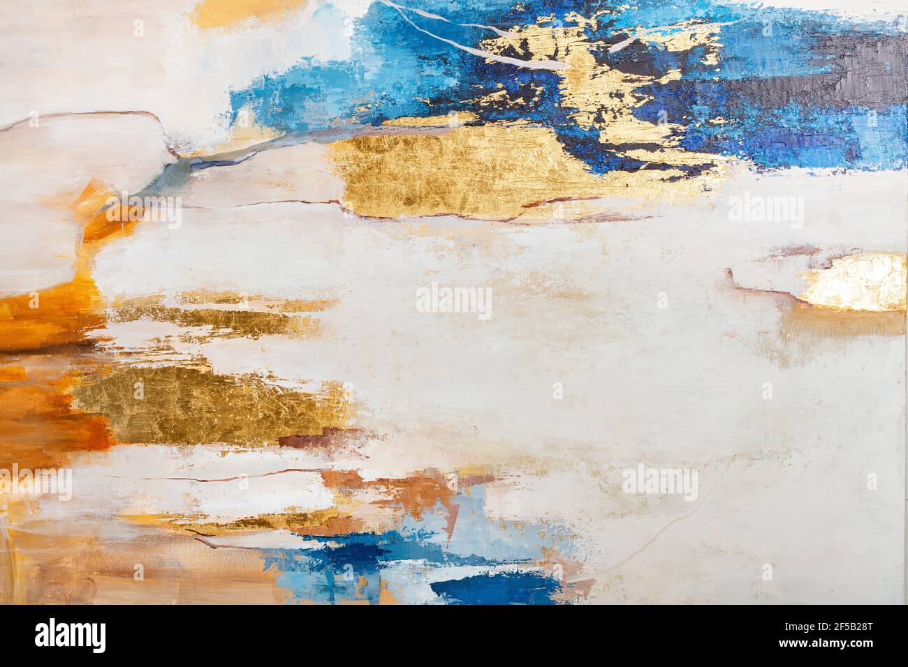 Blue Beige Abstract Art Painting High Resolution Stock Photography and ...