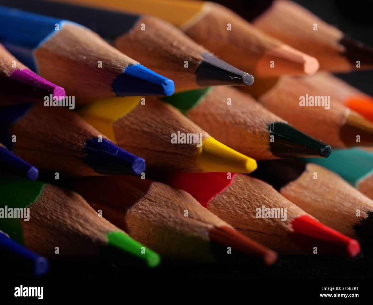 Colored pencils background Stock Photo - Alamy
