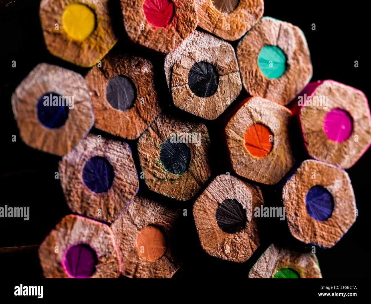 Colored pencils background Stock Photo - Alamy
