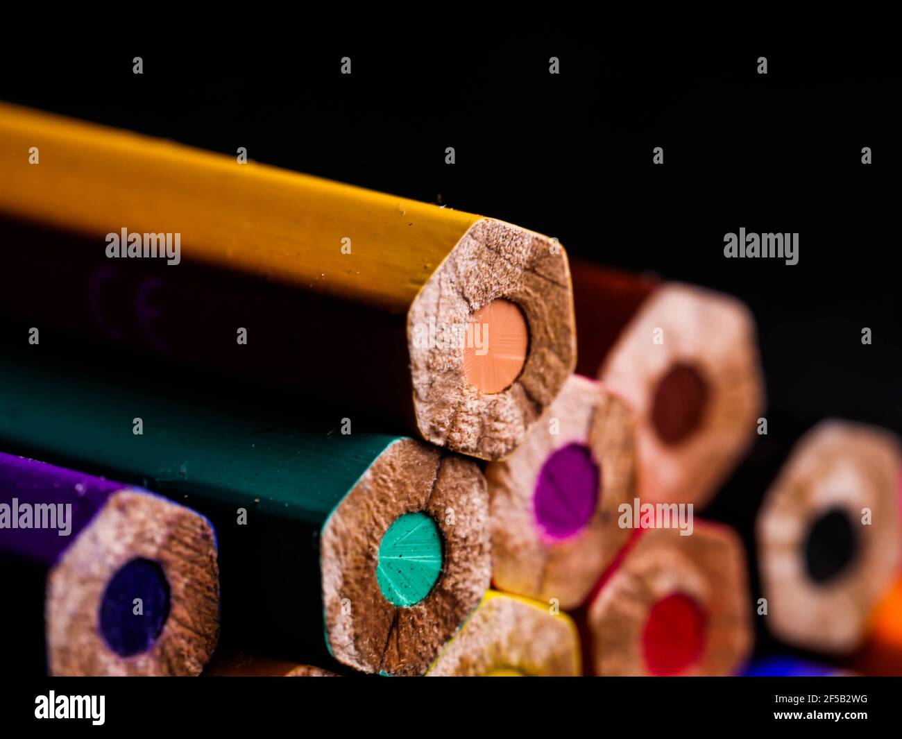 Colored pencils background Stock Photo - Alamy