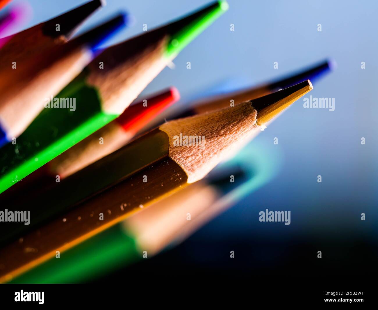 Colored pencils background Stock Photo - Alamy