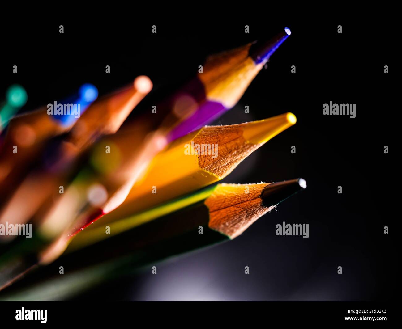 Colored pencils background Stock Photo - Alamy