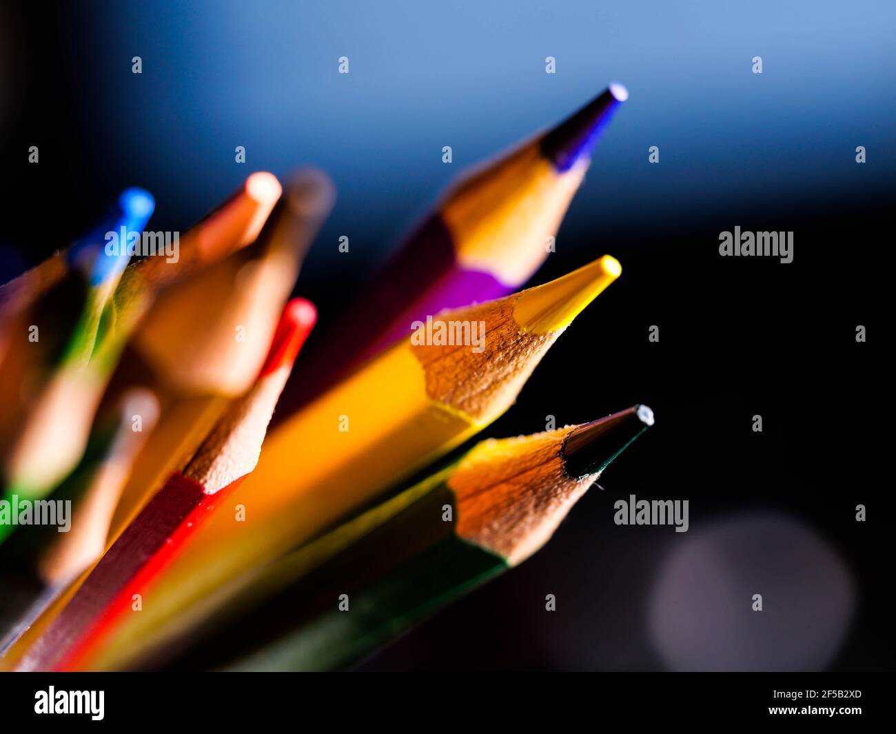 Colored pencils background Stock Photo - Alamy