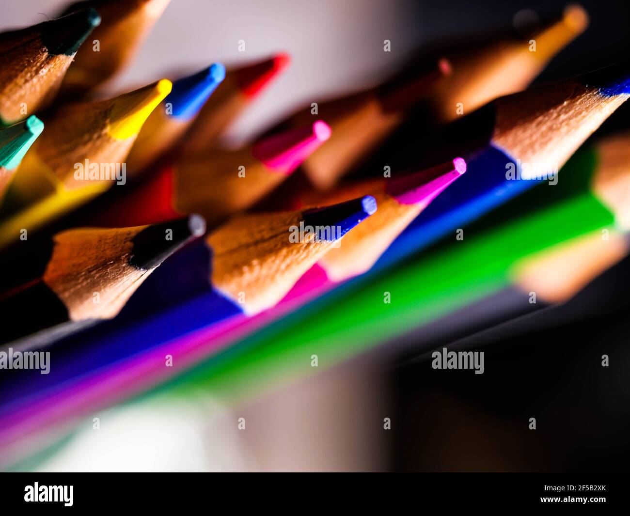 Colored pencils background Stock Photo - Alamy
