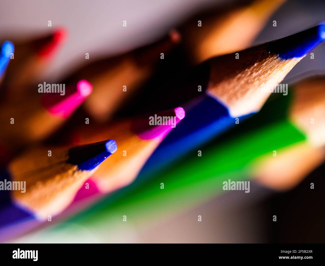 Colored pencils background Stock Photo - Alamy