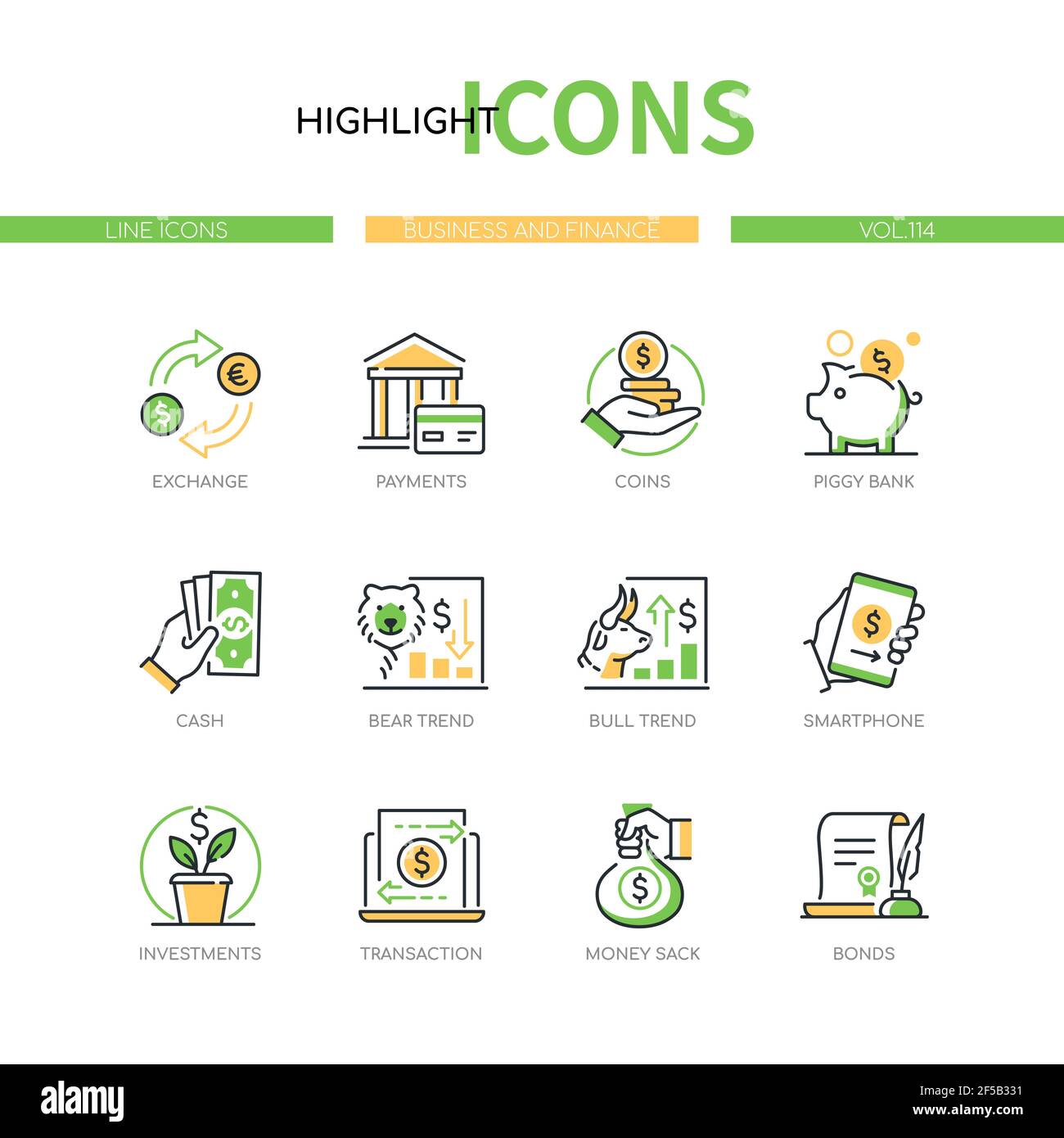 Bull bear icon vector vectors hi-res stock photography and images - Alamy