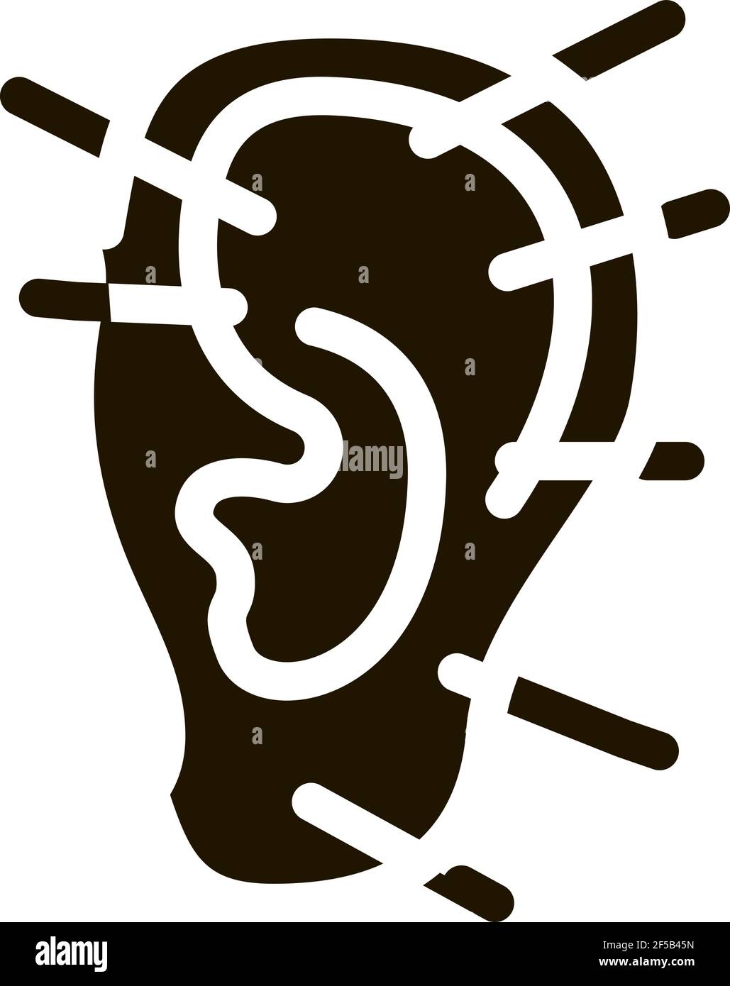 ear acupuncture icon Vector Glyph Illustration Stock Vector Image & Art ...
