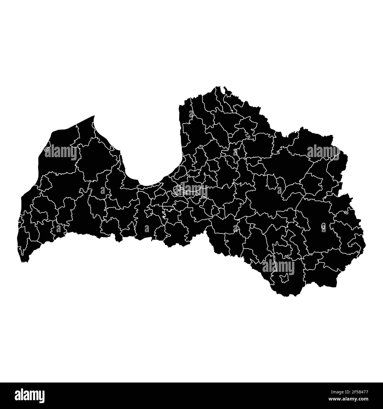 Latvia country map vector with regional areas Stock Vector Image & Art ...