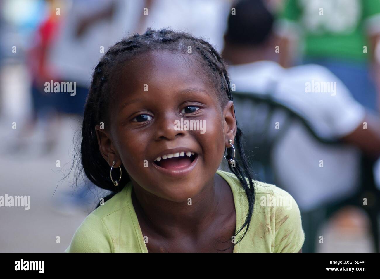 Darien Province, Panama. 07-18-2019. Portrait of smiling Afro ...
