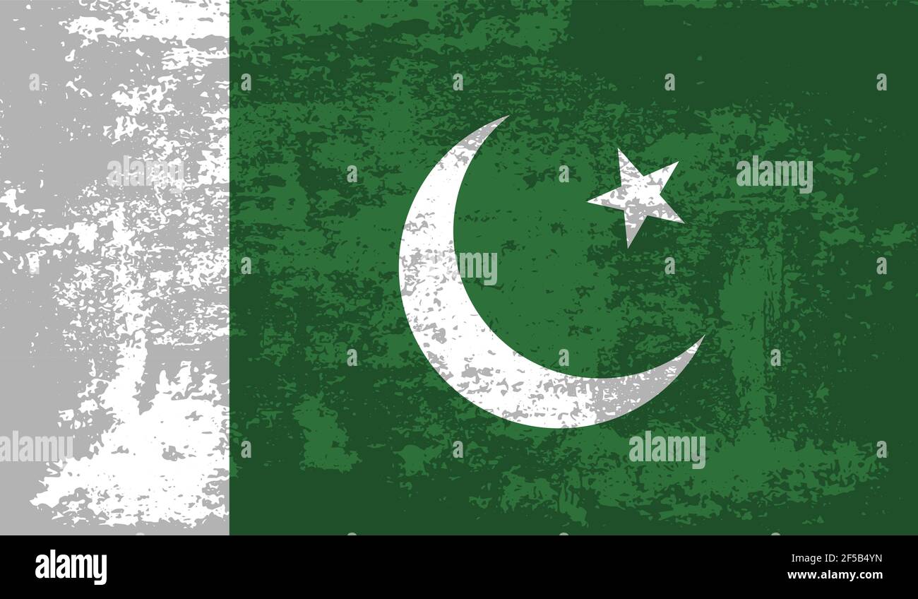Pakistan national flag created in grunge style Stock Vector Image & Art ...