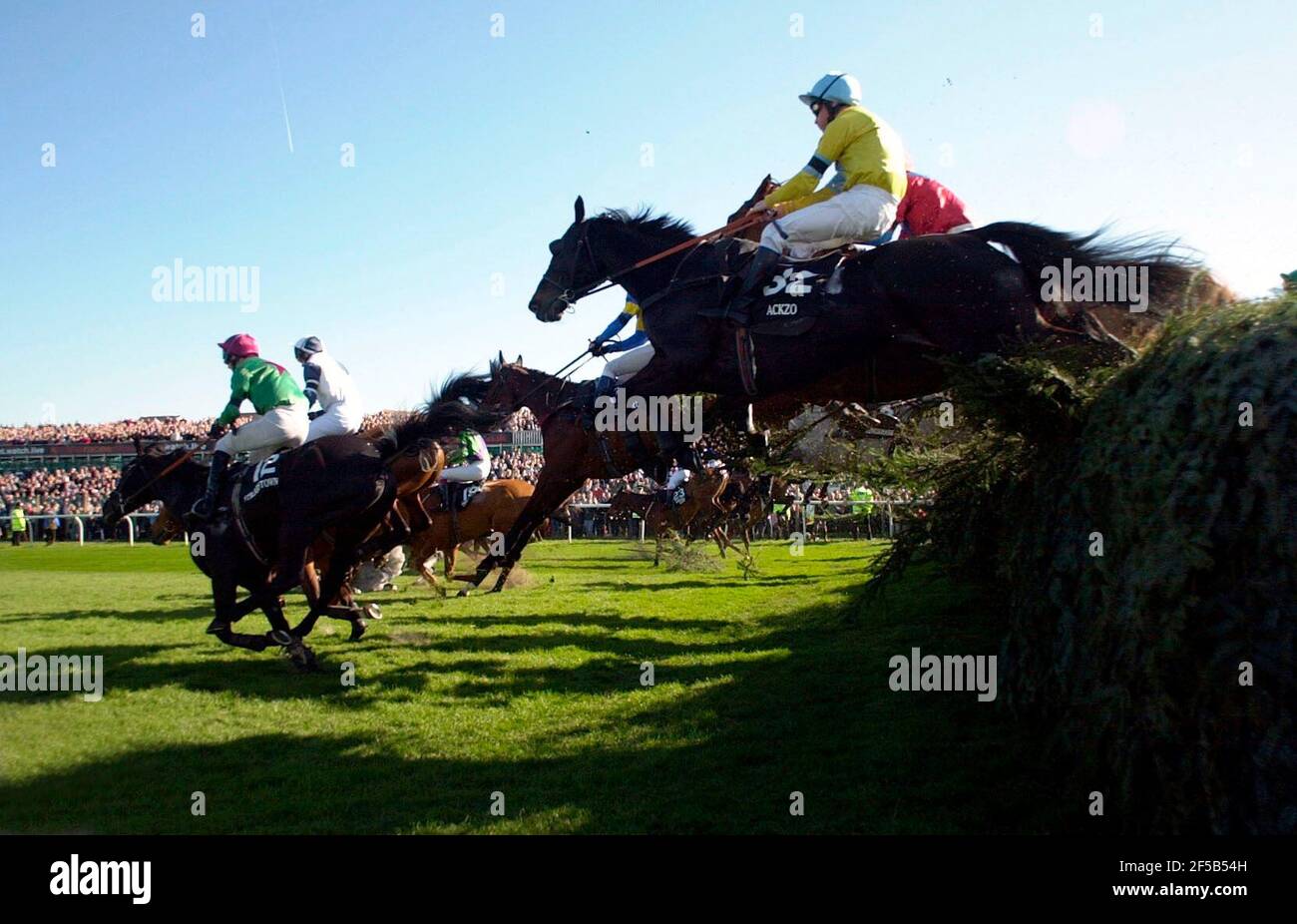 RACING GRAND NATIONAL DAY AT AINTREE 6/4/2002 THE 1ST FENCE PICTURE ...