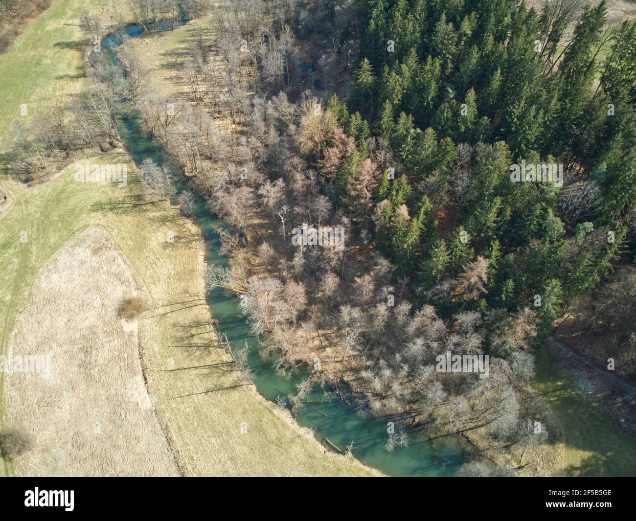 Meandering river aerial hi-res stock photography and images - Alamy