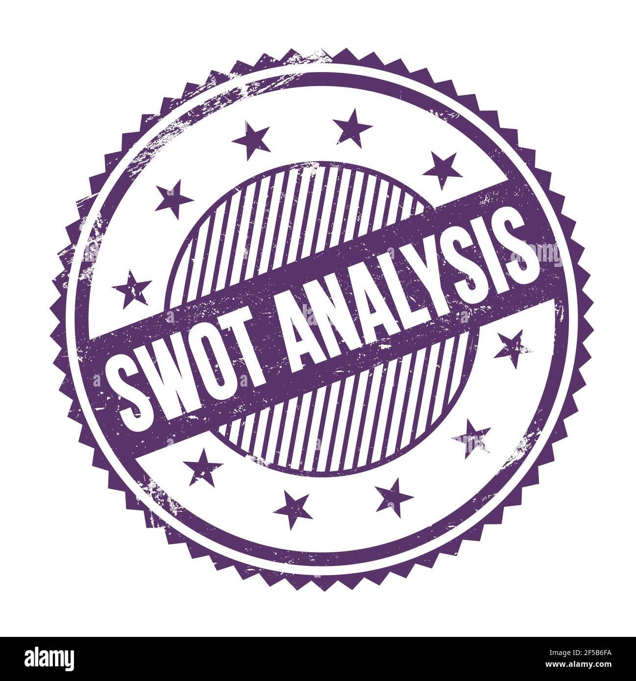 SWOT ANALYSIS text written on purple indigo grungy zig zag borders ...