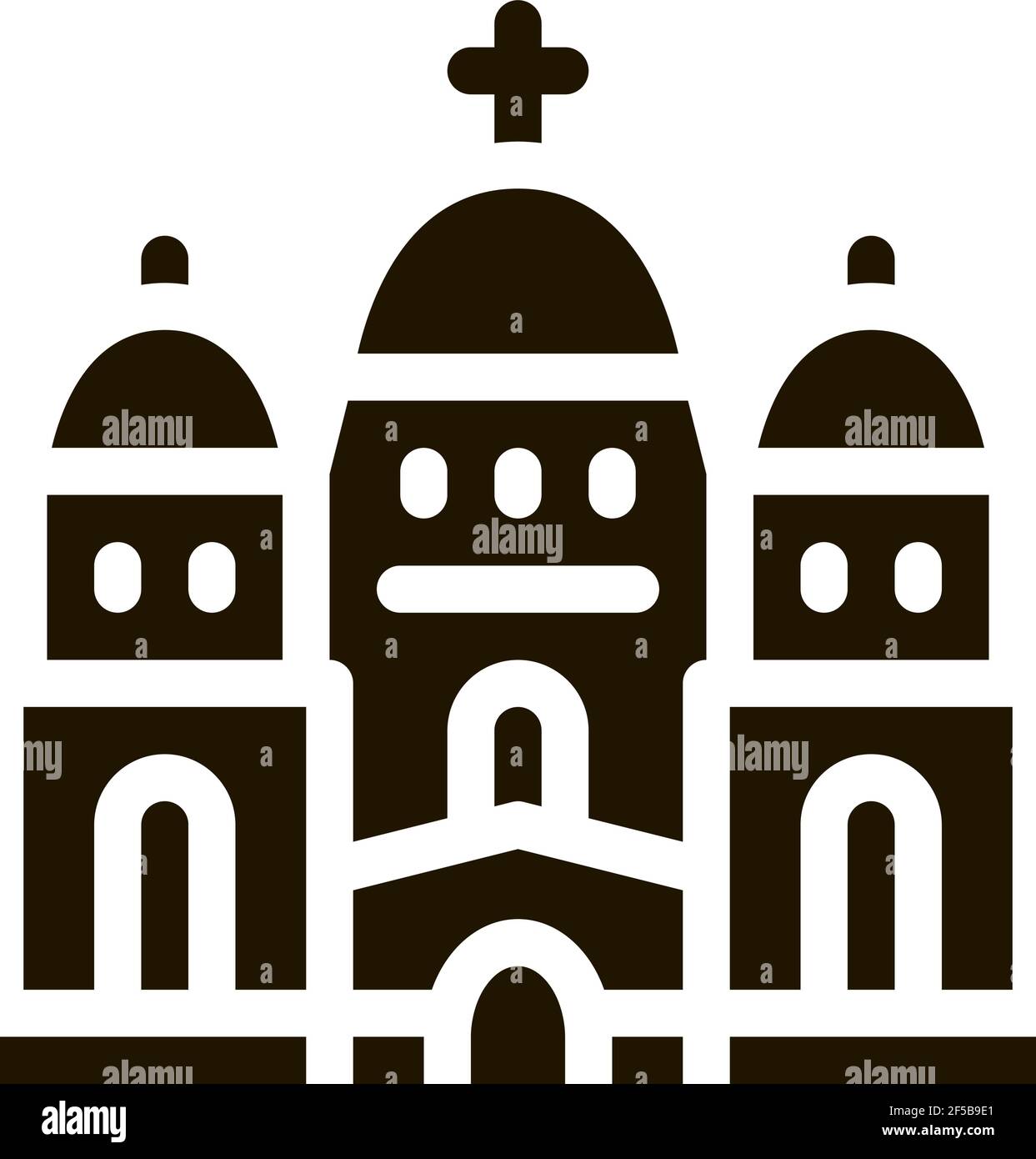 christian temple with domes icon Vector Glyph Illustration Stock Vector ...