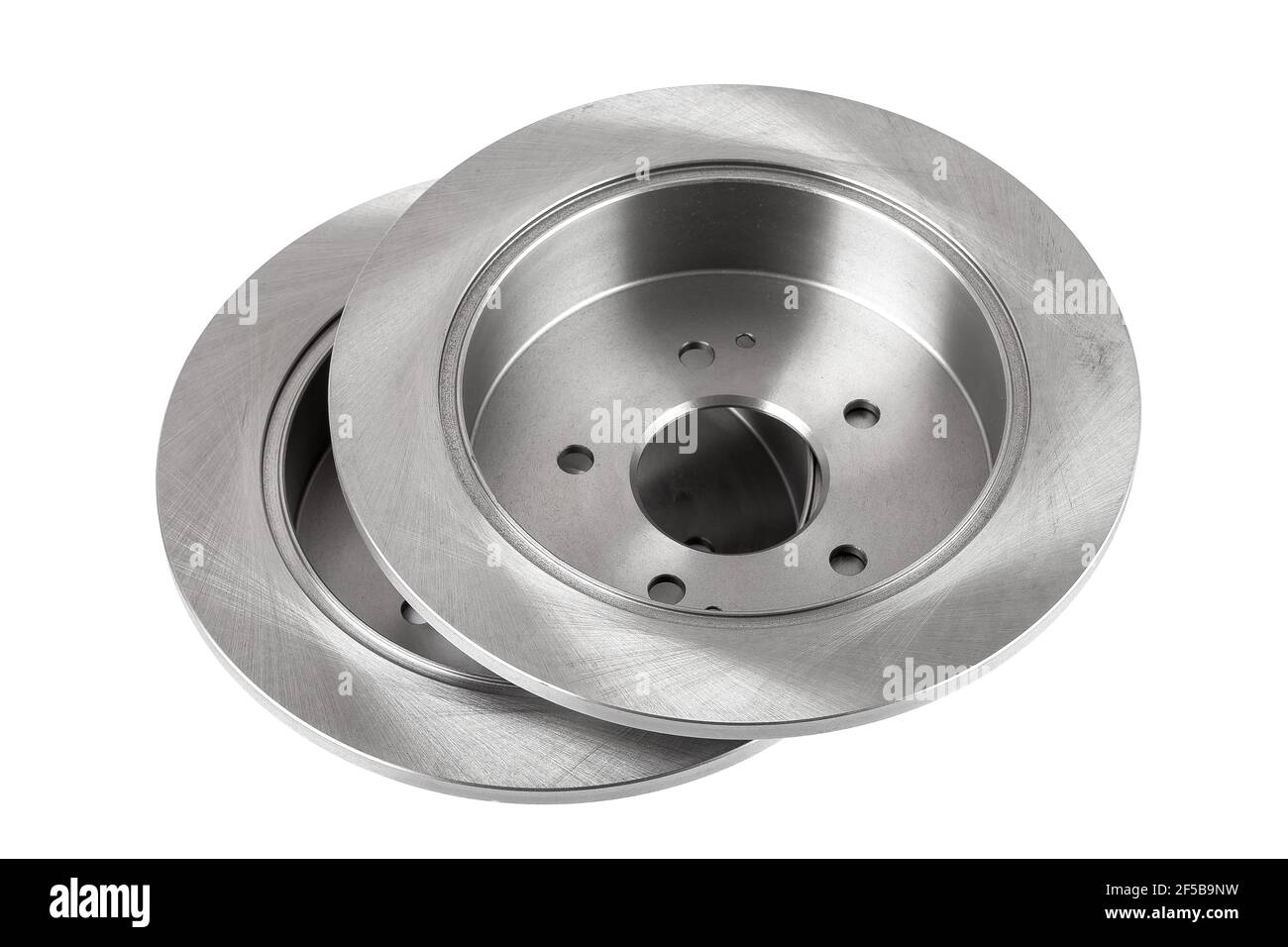 a pair of brake discs lies one on top of the other, car spare parts ...