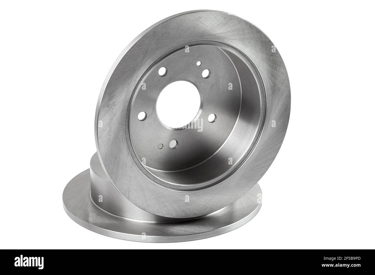 Brake discs steel car spare parts one is standing on the other, pair of ...