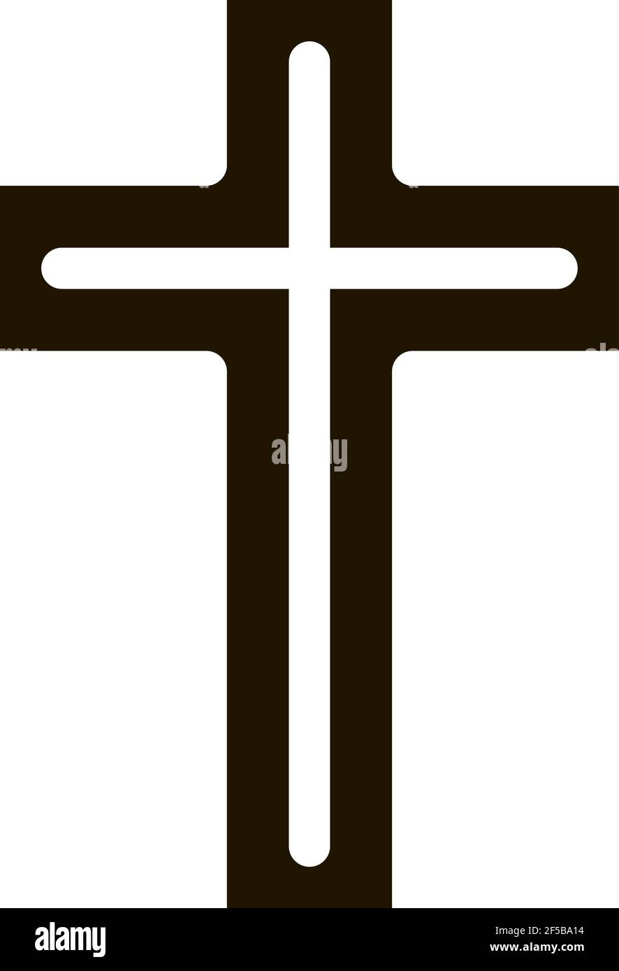 view of golden cross icon Vector Glyph Illustration Stock Vector Image ...