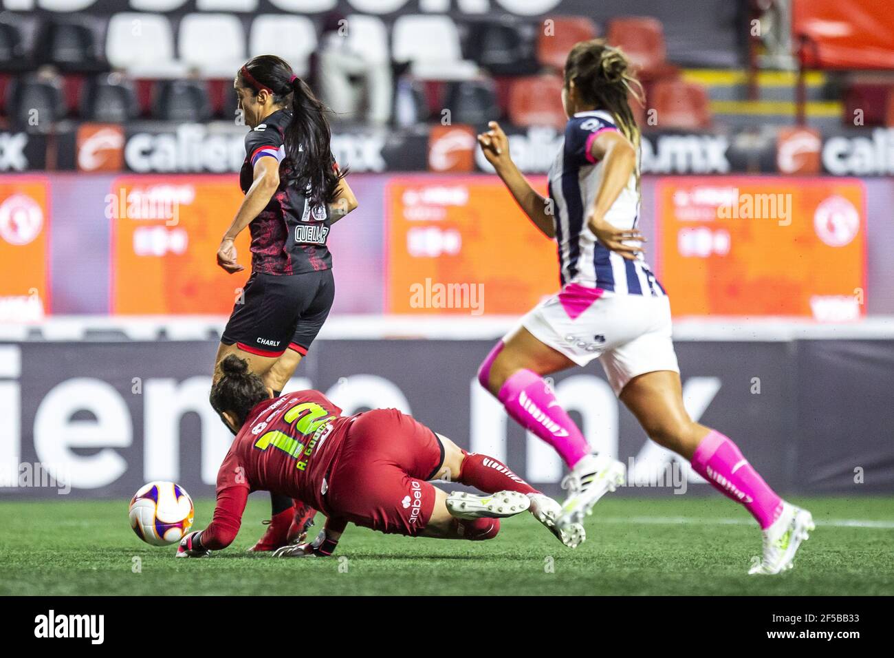 Tijuana, Mexico. 22nd Mar, 2021. Alejandria Godinez (#12 Monterrey) and ...