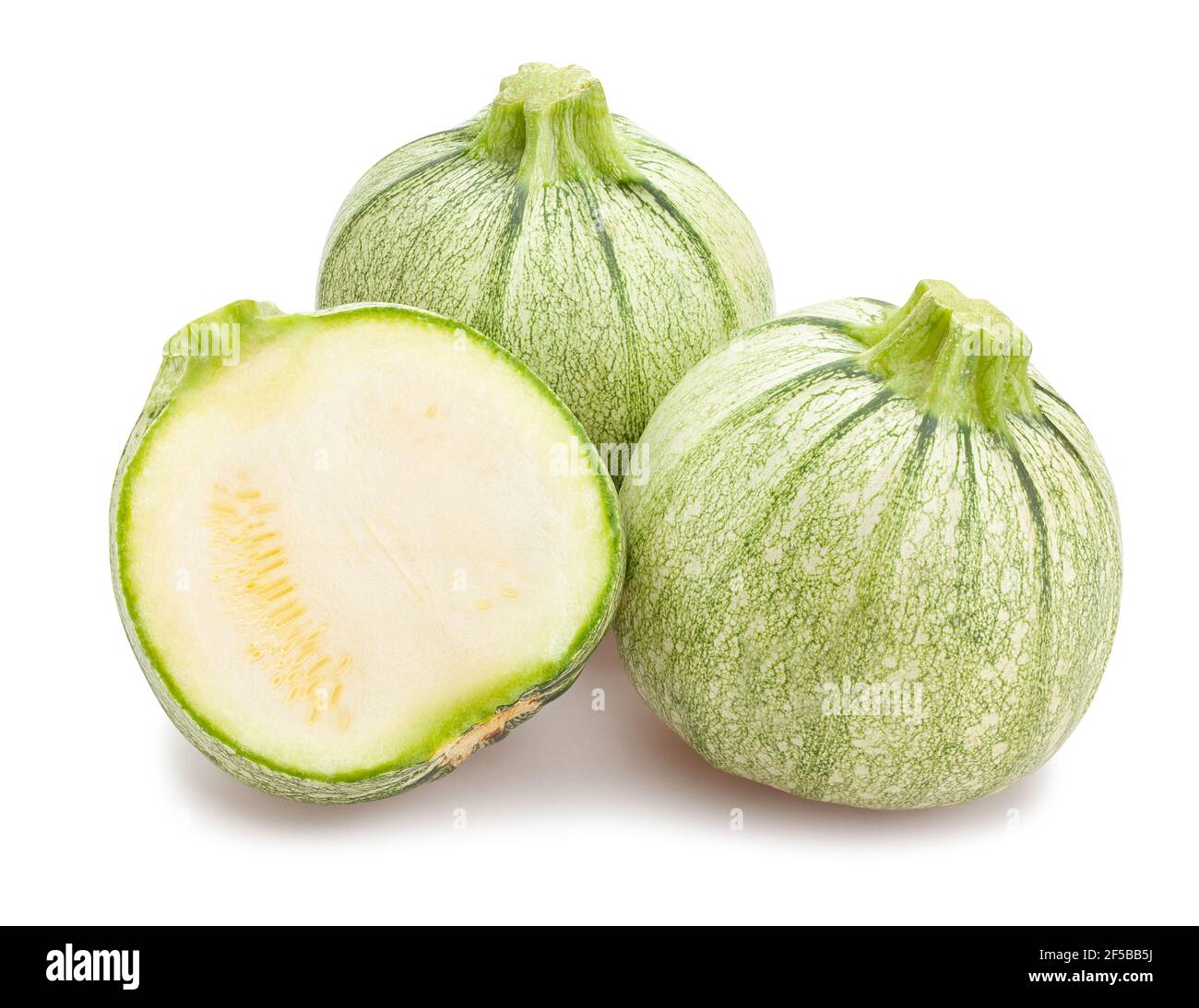 sliced round squash path isolated on white Stock Photo - Alamy