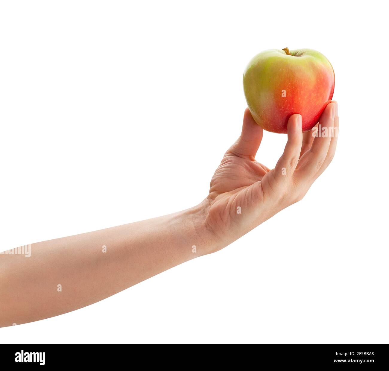 Hand and holding apple Cut Out Stock Images & Pictures - Alamy