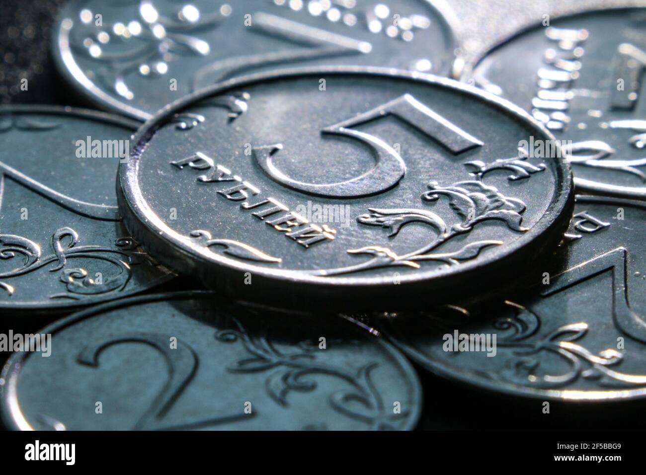 Russian ruble coins Stock Photo - Alamy
