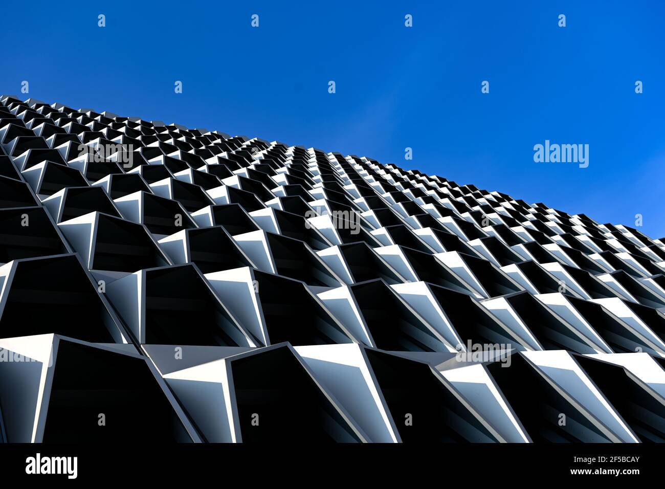 Darmstadt, Germany. 25th Mar, 2021. Shading elements made of folded ...