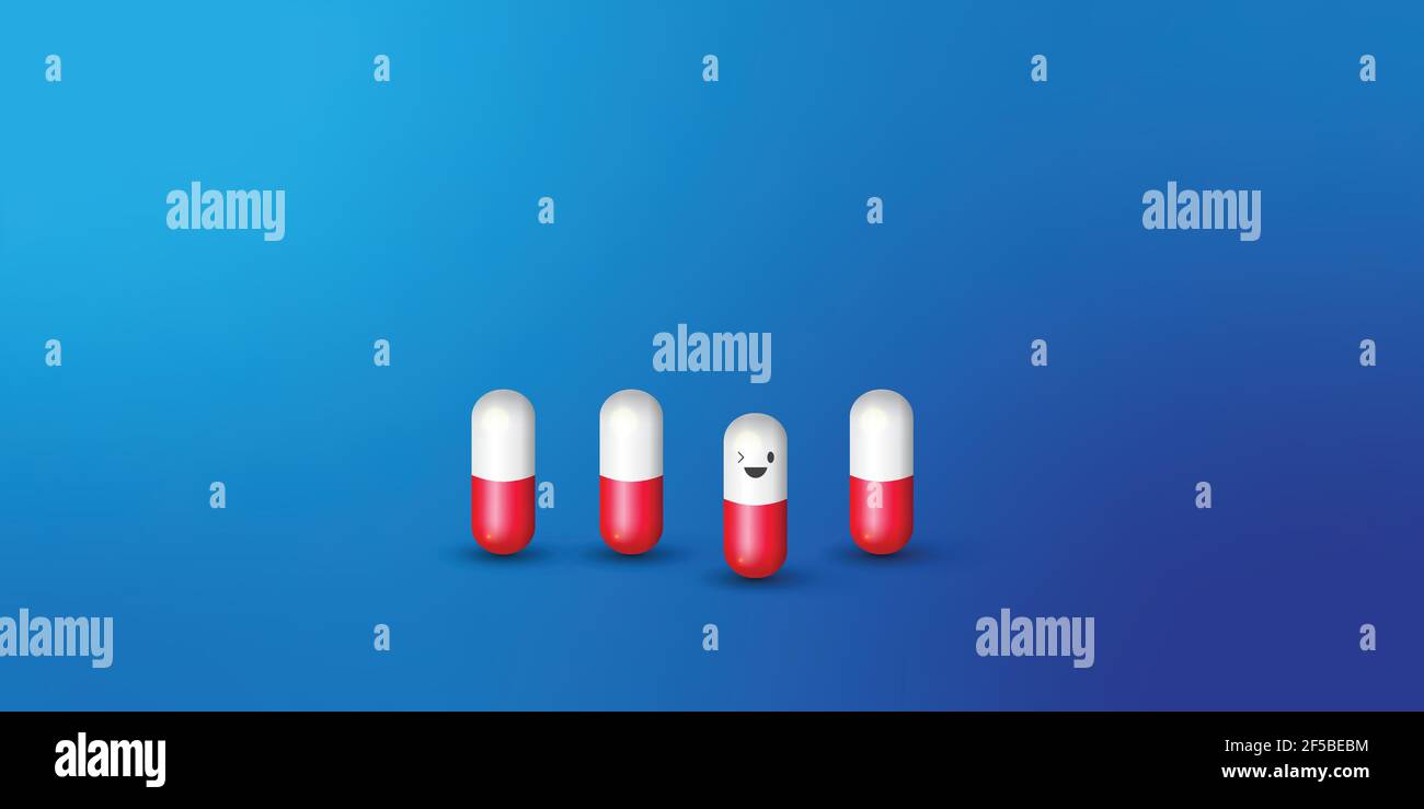 Pills. Medicine tablets isolated on background, different round and ...