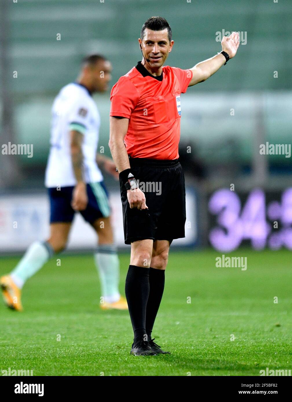 Referee Ali Palabiyik during the FIFA 2022 World Cup qualifying group C ...
