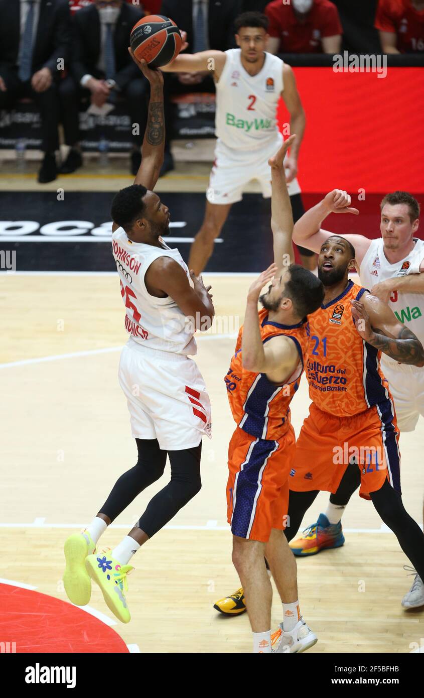 Valencia, Spain. 25th Mar, 2021. Basketball: Euroleague, Valencia BC ...