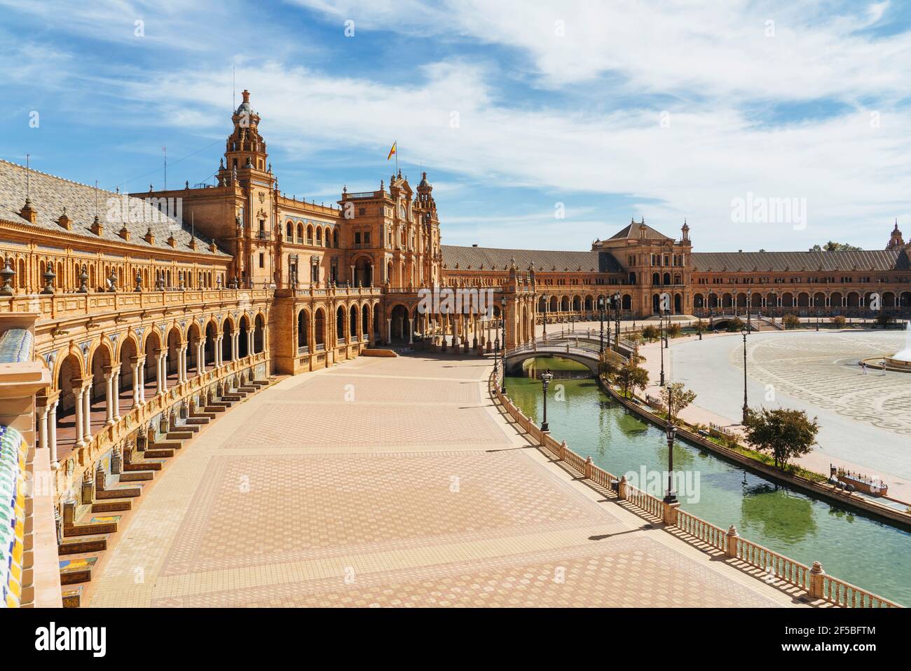 Aerial view of Spain Square of Seville, in Andalusia Stock Photo - Alamy