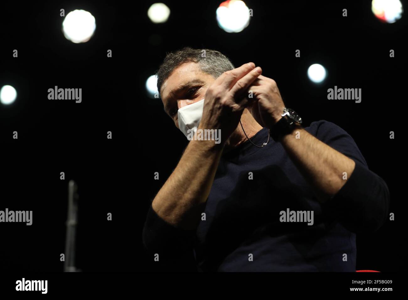 Malaga, Spain. 25th Mar, 2021. Actor Antonio Banderas during ...