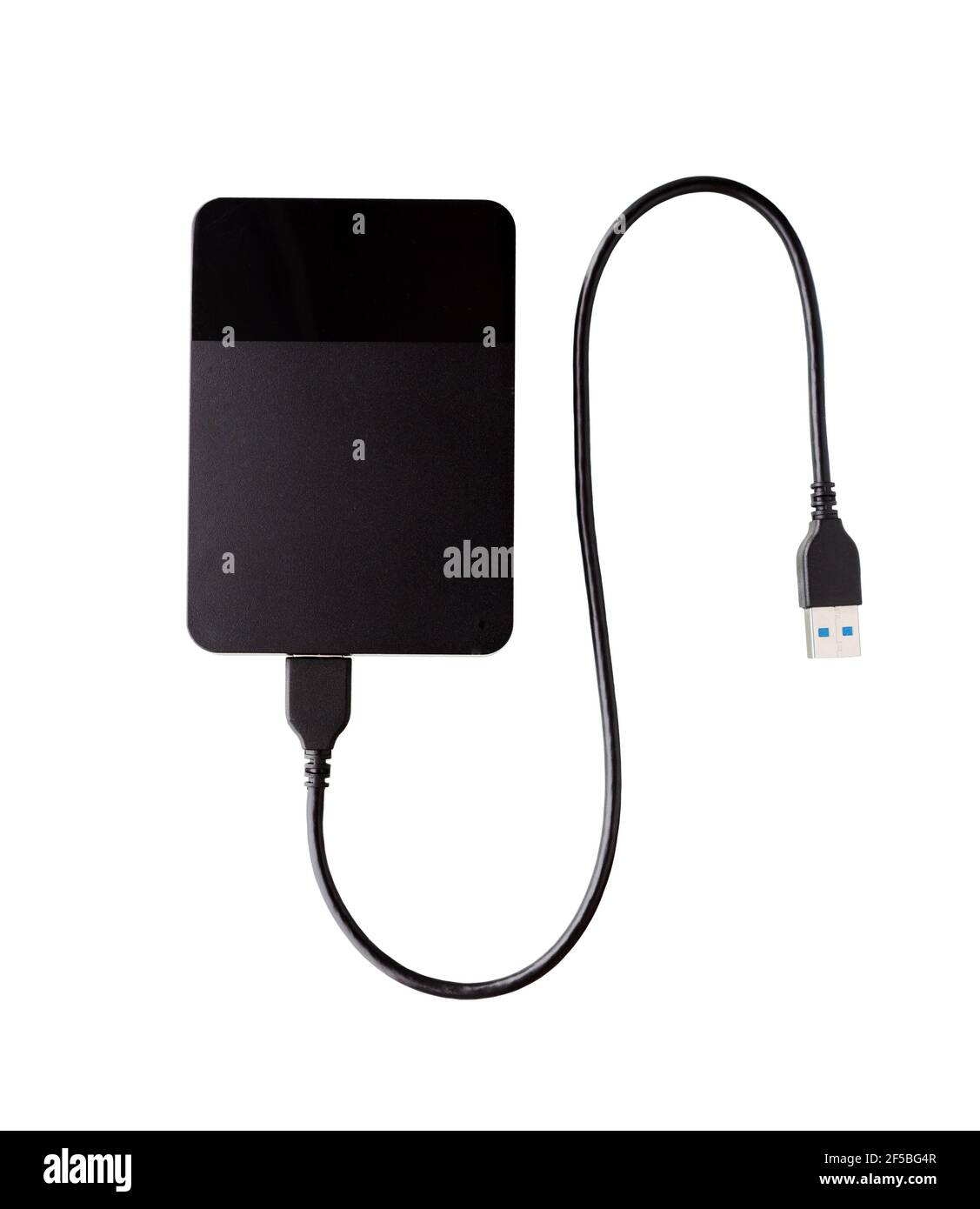 External Hard Disk isolated on white background. USB hard disk drive ...