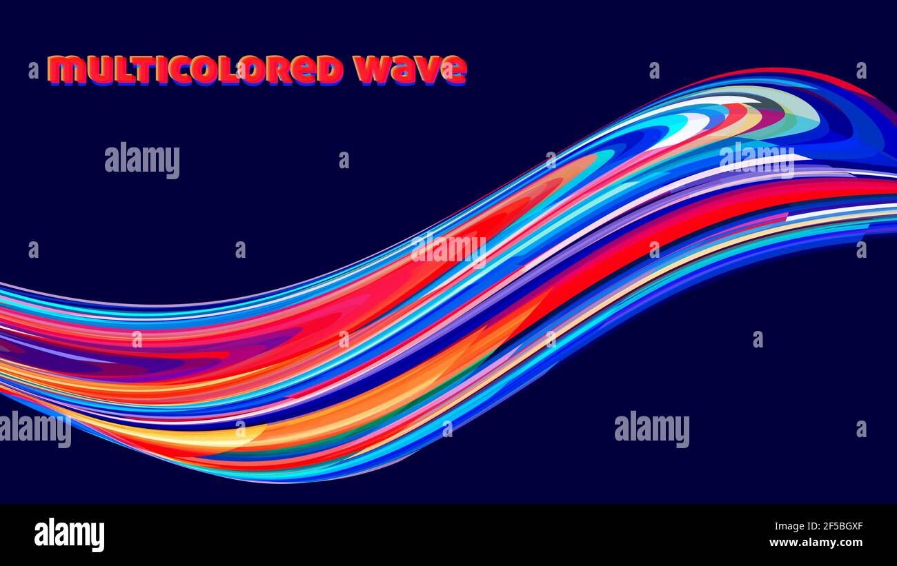 Neon color wave on Stock Vector Images - Alamy