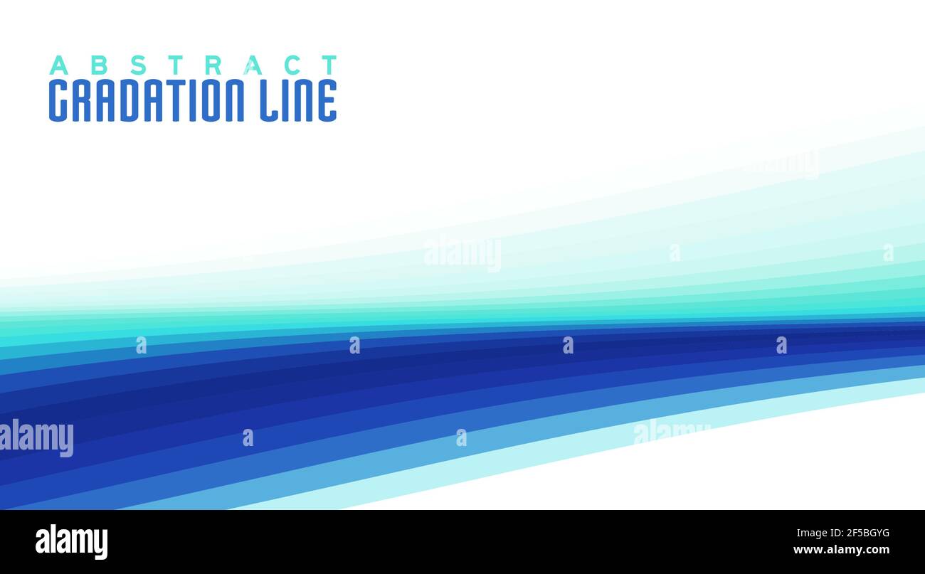 Abstract blue and turquoise gradation line with perspective. Simple ...