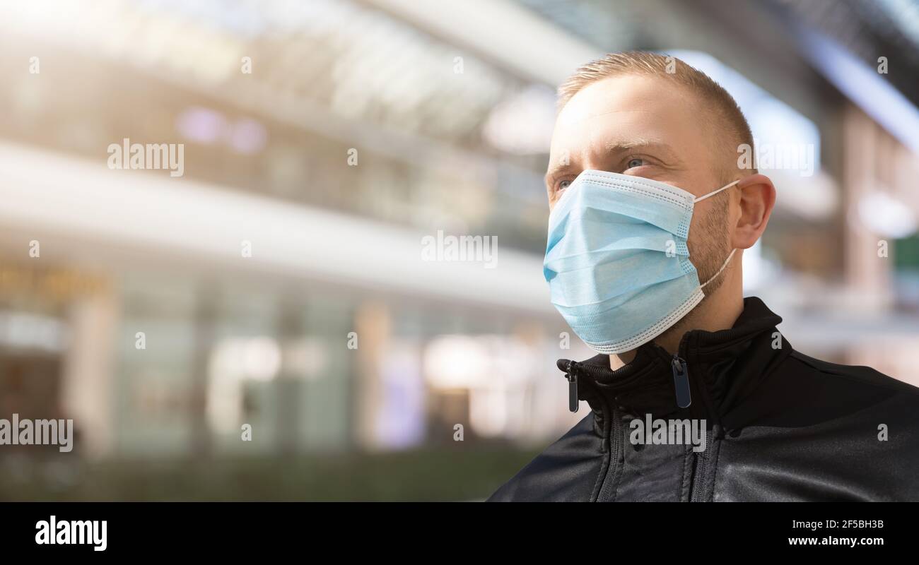 Man men wearing medical mask covid 19 coronavirus hi-res stock ...