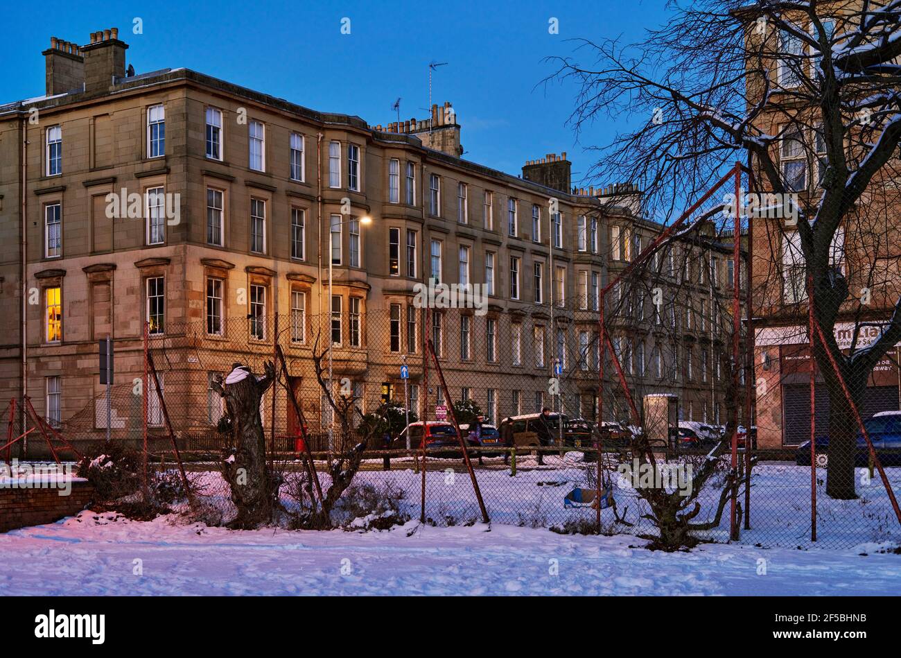 Glasgow streets dusk hi-res stock photography and images - Alamy