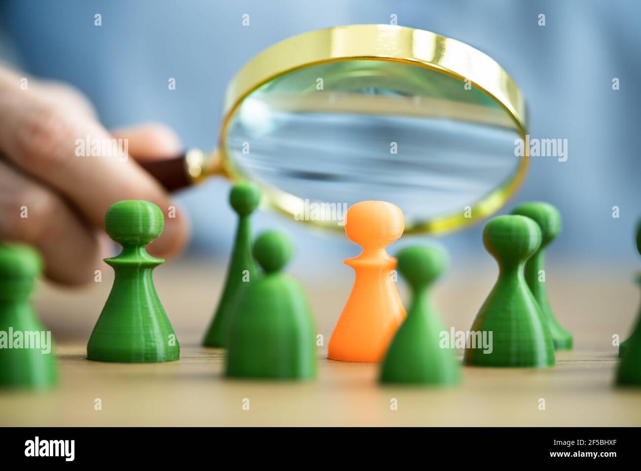 Customer Market Segment Using Magnifier Glass. Pawns Discrimination ...