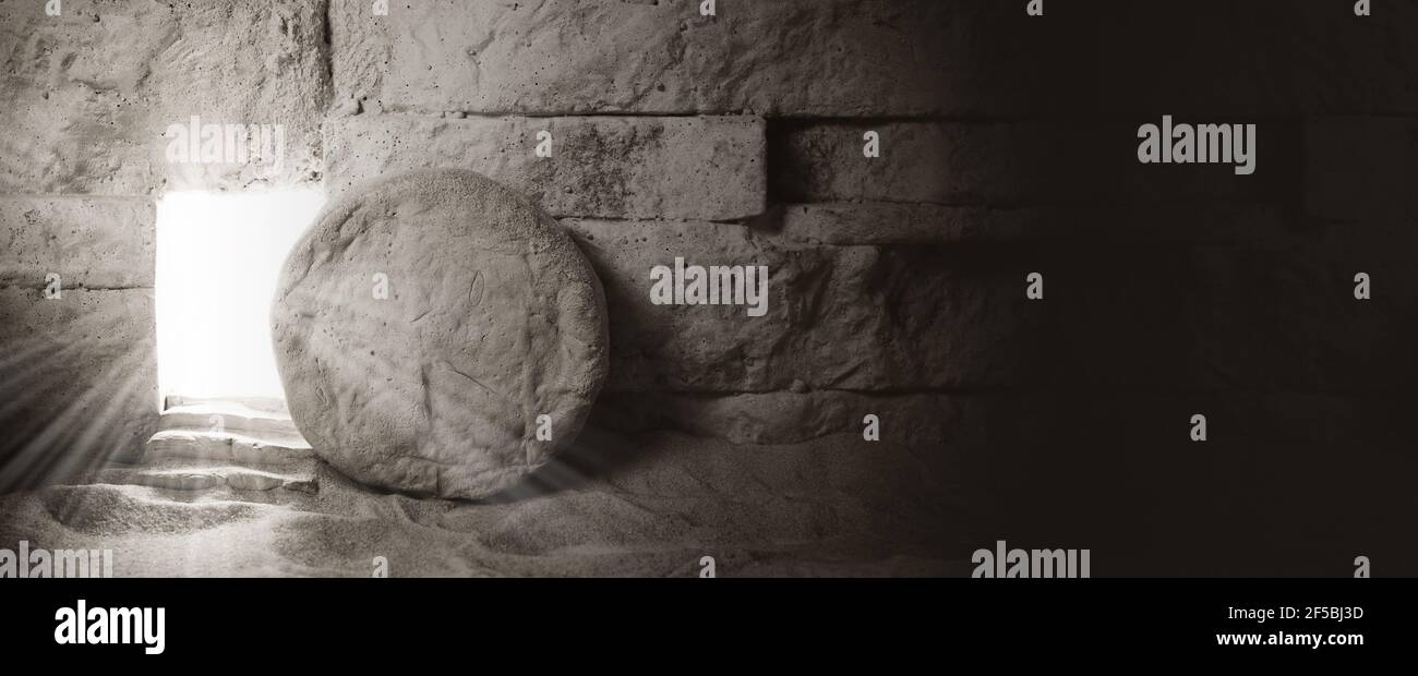 Tomb of Jesus. Jesus Christ Resurrection. Christian easter concept ...