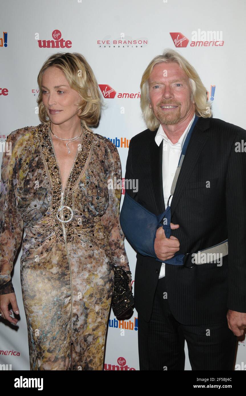 Sharon Stone ,Richard Branson at Sir Richard Branson and Eve Branson ...