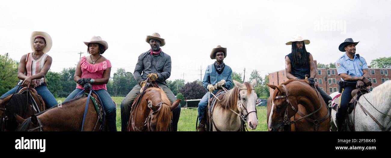 CONCRETE COWBOY, from left: Ivannah-Mercedes, Lorraine Toussaint, Idris ...
