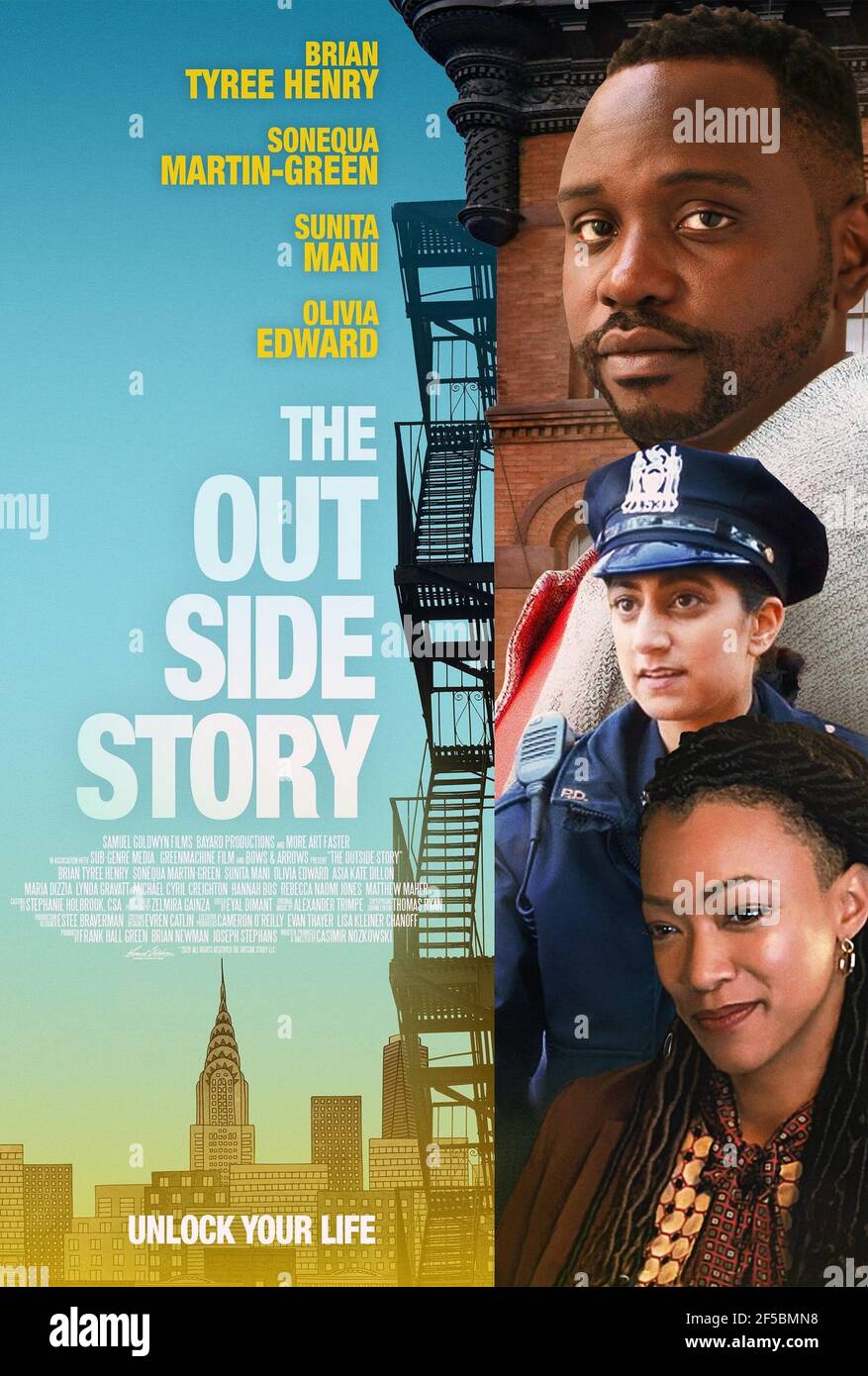THE OUTSIDE STORY, US poster, from top: Brian Tyree Henry, Sunita Mani ...