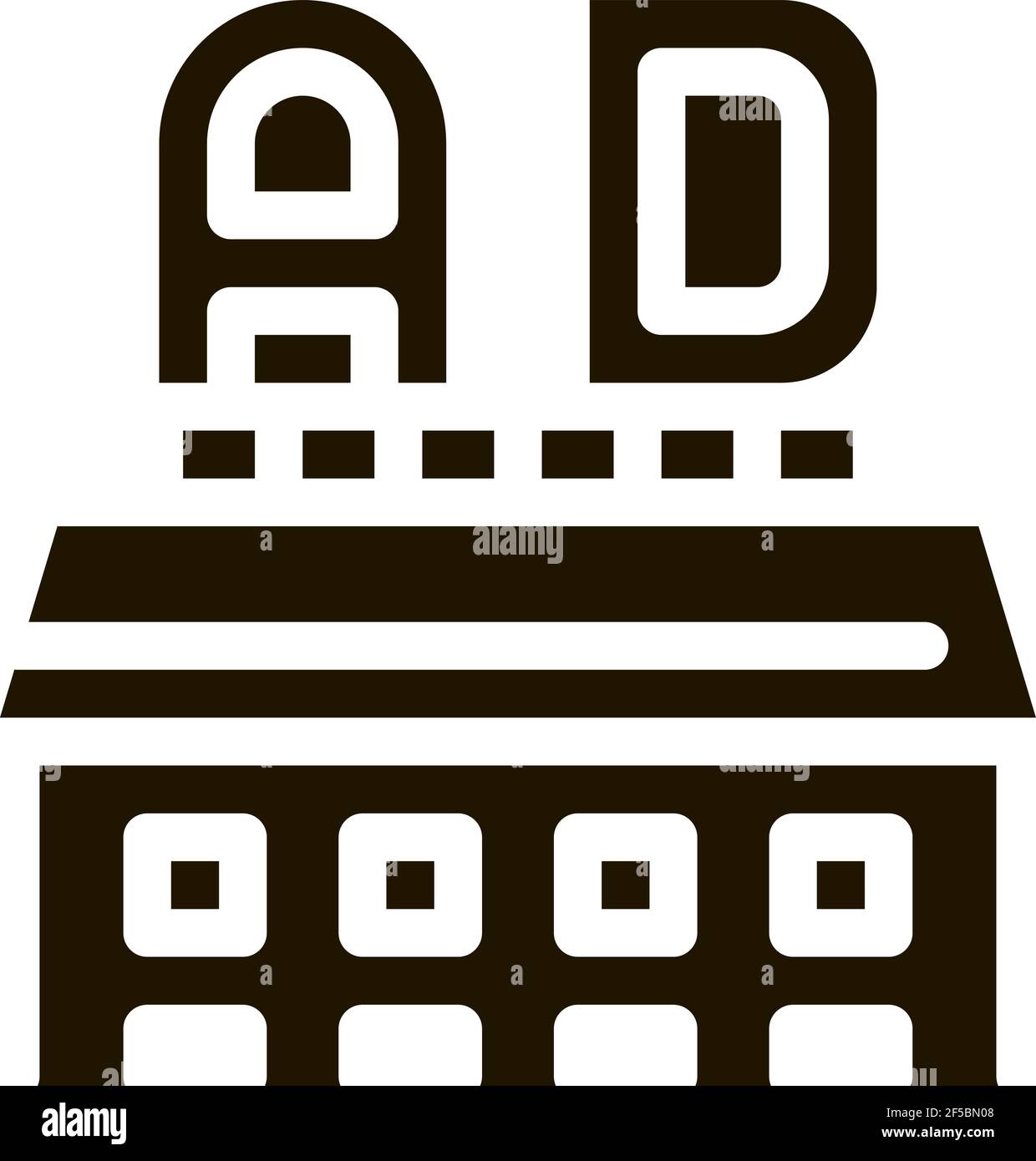 ads sign on roof of store icon vector illustration Stock Vector Image ...