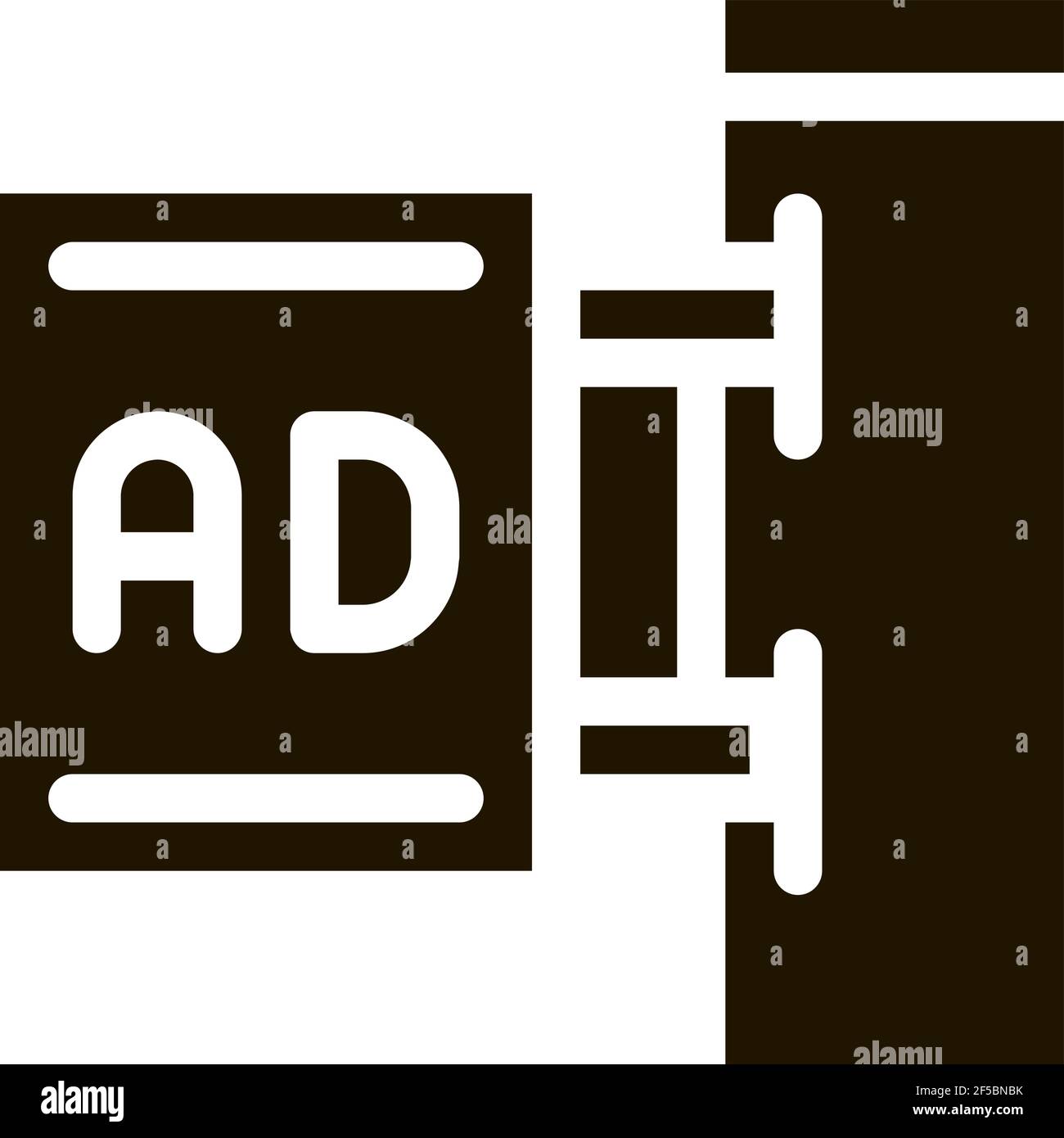 wall-mounted advertising sign icon vector illustration Stock Vector ...