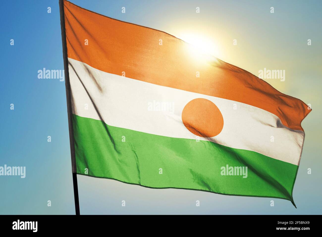Niger flag waving hi-res stock photography and images - Alamy